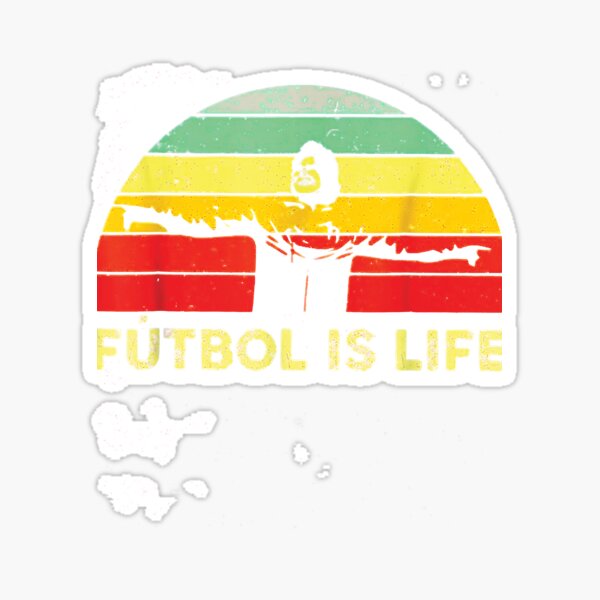 "Futbol is Life Retro Vintage" Sticker by SherylNichols | Redbubble