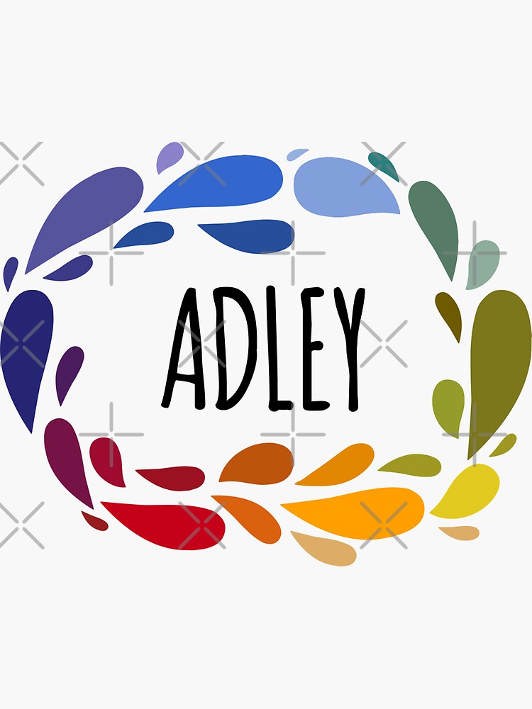 "Adley Name Cute Colorful Gift Named Adley" Sticker by kindxinn | Redbubble