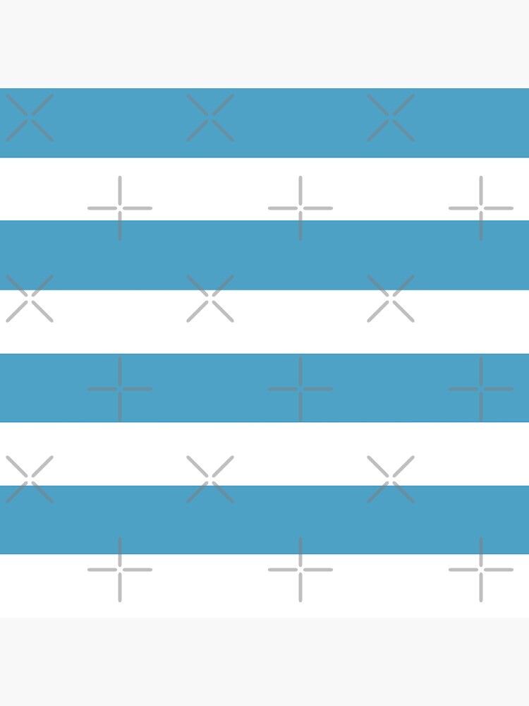 "Horizontal Blue #4EA2C6 White #FAFAFA" Sticker for Sale by ...