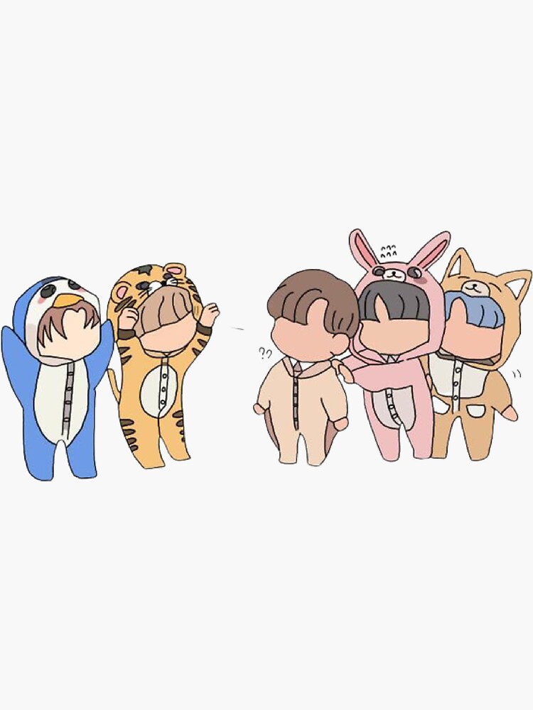 "[TXT] Animal Representation" Sticker for Sale by ambrosiaunicorn ...