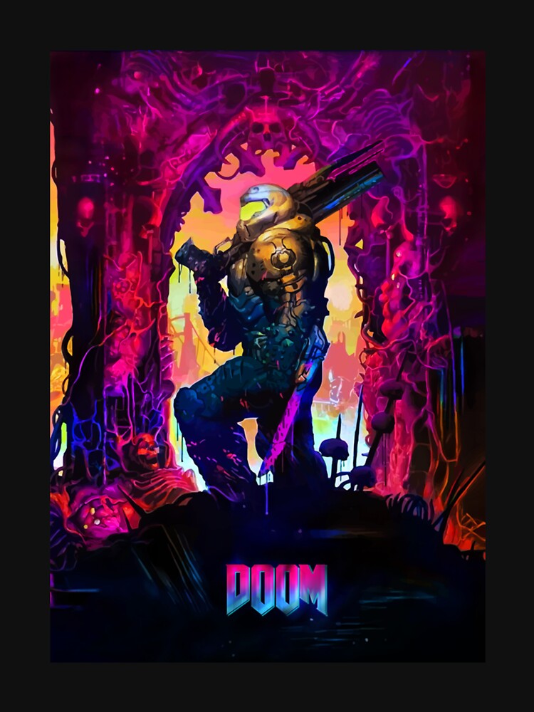 "Doom Slayer Sticker" Essential T-Shirt for Sale by emmaleepat | Redbubble