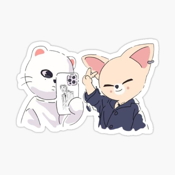 "[SKZ] SKZoo Jiniret and Foxy I.N Selca" Sticker for Sale by ...