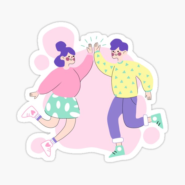 "Hi five friendo" Sticker by Kalthuma | Redbubble