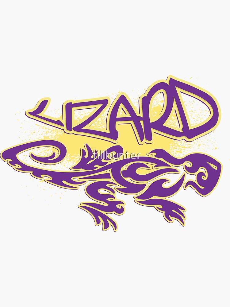 "Tribal cool lizard" Sticker by tillhunter | Redbubble