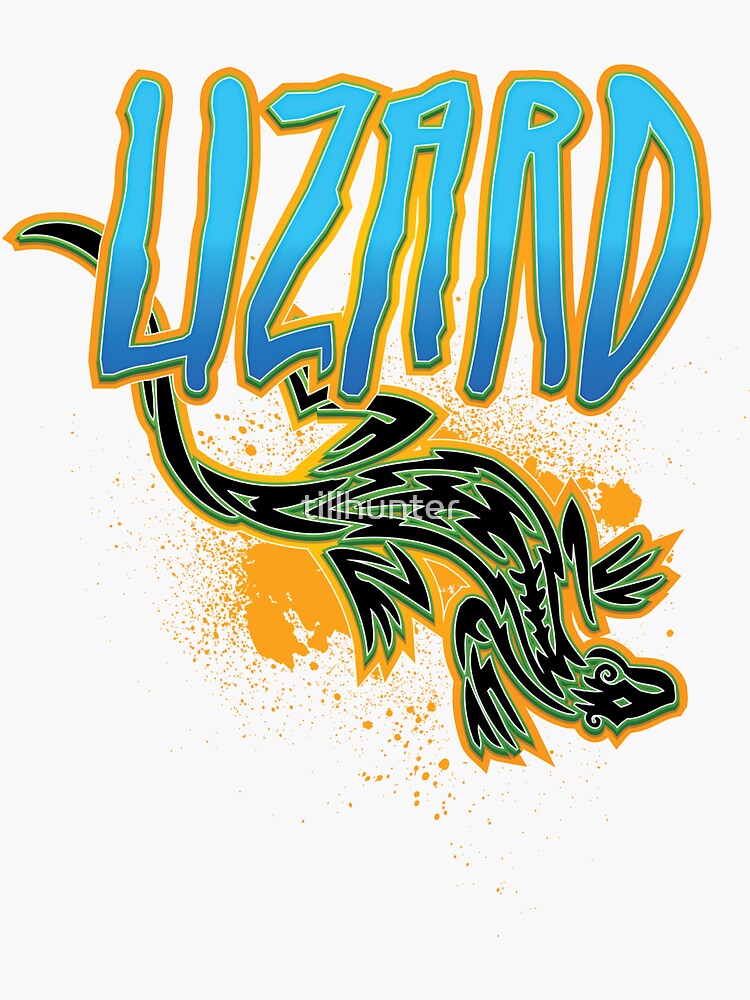 "Tribal cool lizard" Sticker by tillhunter | Redbubble