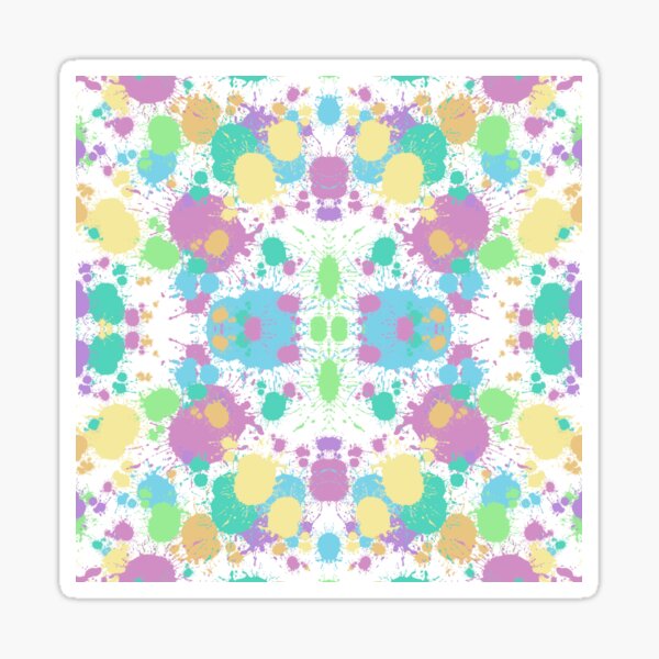 "Paint Splatter Print White" Sticker by -RebeccaW- | Redbubble