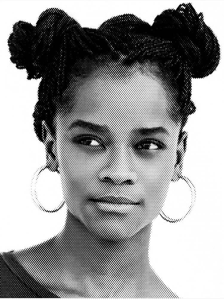 "Letitia Wright Black & White Portrait Made Of Dots" Poster for Sale by ...