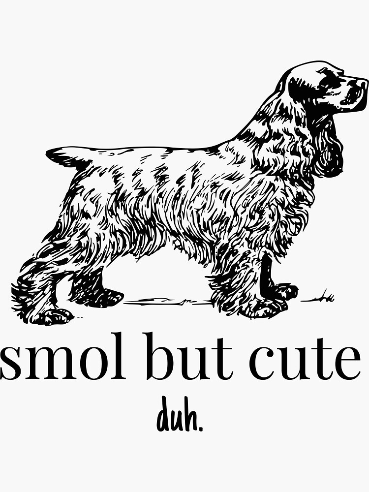 "smol but cute, duh." Sticker by caroline-sun | Redbubble