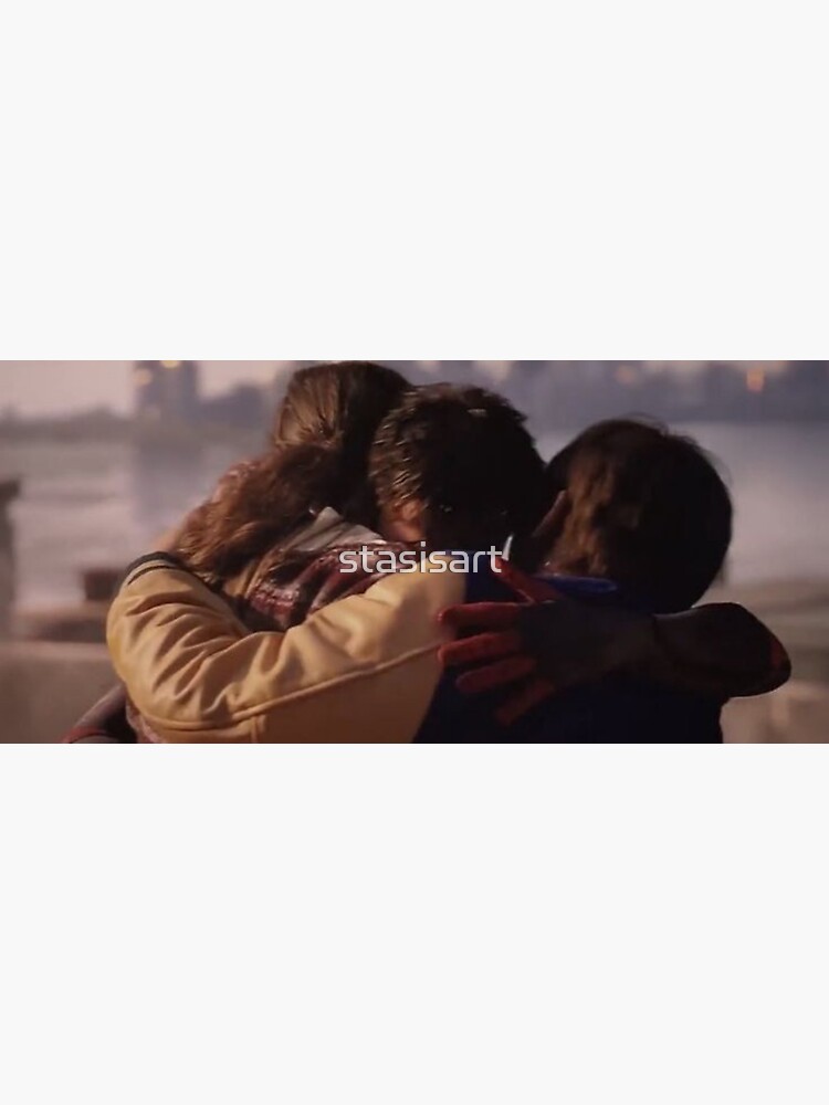 Pegatina «Ilustración de Peter, Mj y Ned Hug de stass» de stasisart ...