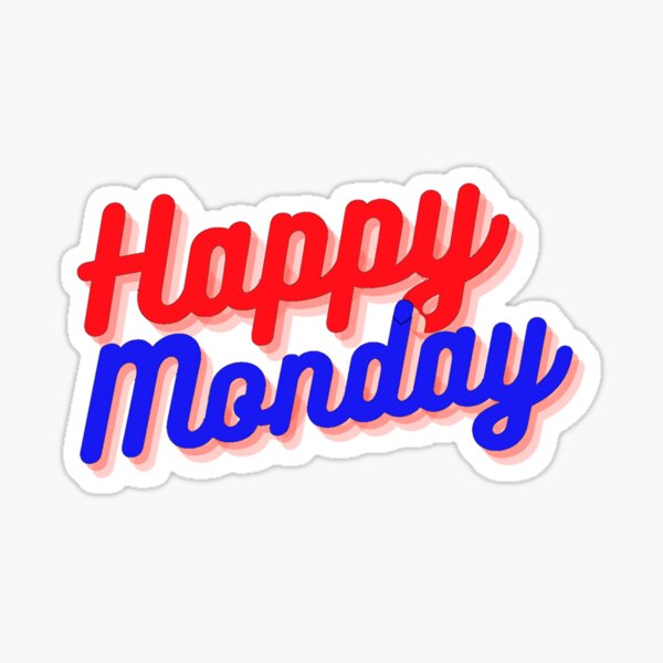 "Happy Monday" Sticker by odyssus | Redbubble