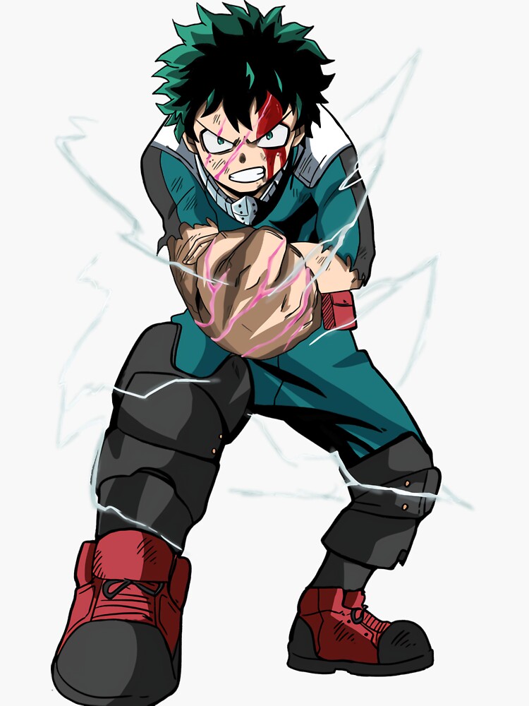 "Serious Deku - Midoriya Izuku" Sticker by DorothyMillerSN | Redbubble