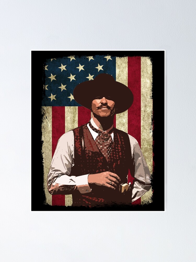 "Doc Holliday American Flag" Poster for Sale by SvenDoorhof | Redbubble