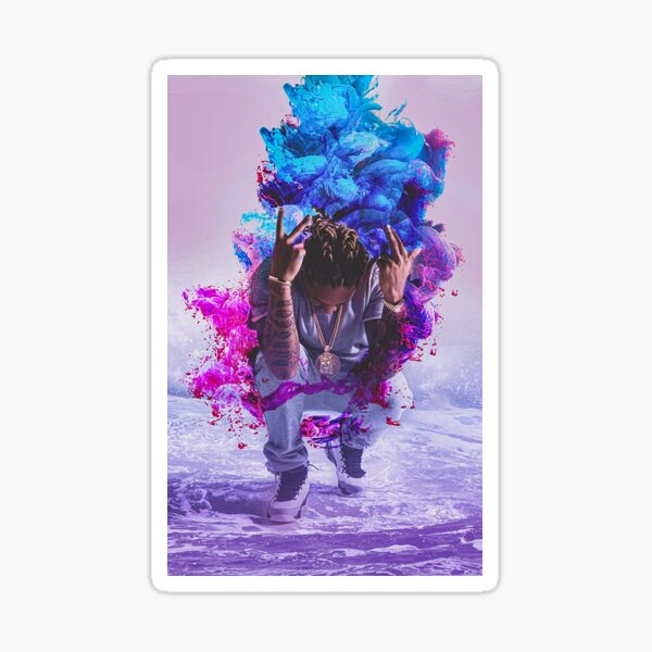"future rapper art " Sticker by seanaghat | Redbubble