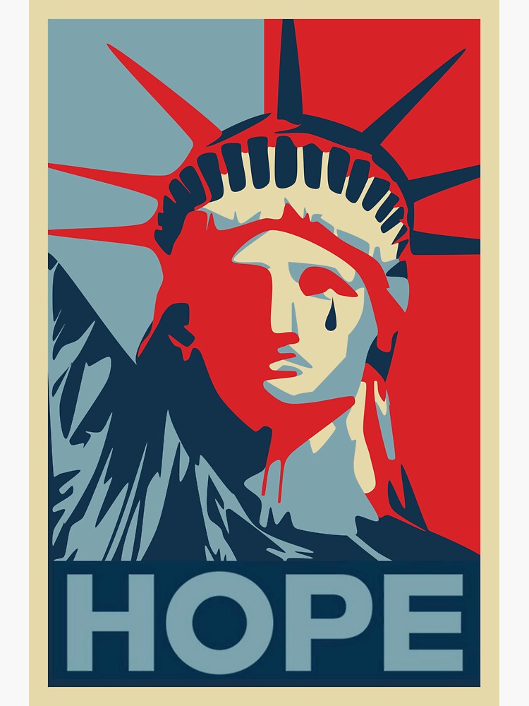 "Crying Statue of Liberty" Sticker by shayray | Redbubble