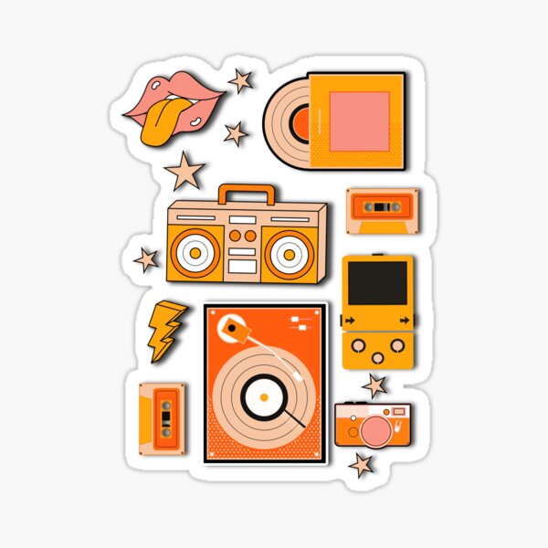 "y2k-music blue" Sticker by susycosta | Redbubble