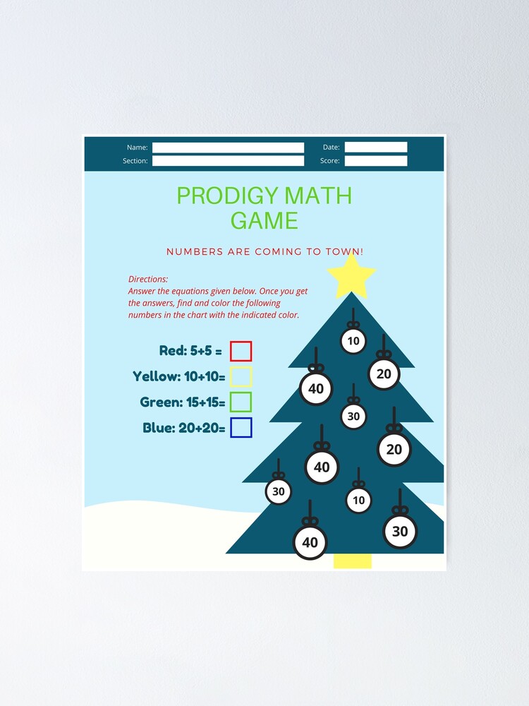 "prodigy math game prodigy math game-T-shirt" Poster by maketsquare ...