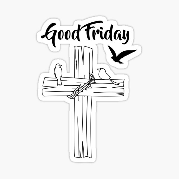 "Cross With Bird" Sticker by thewishdesigns | Redbubble
