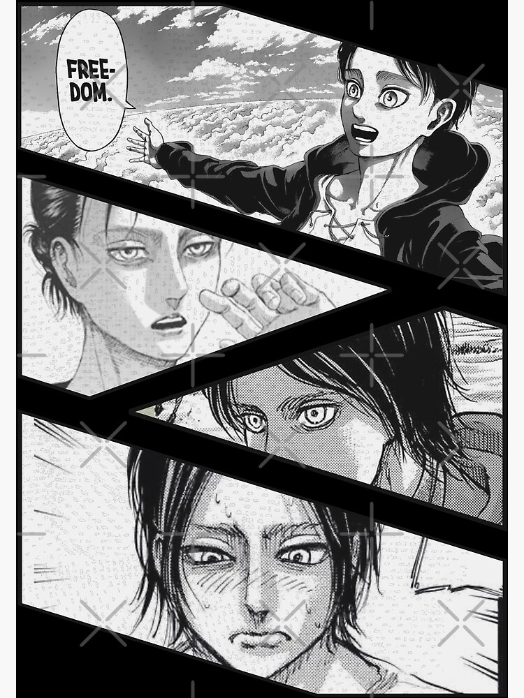 "Eren Yeager Attack on Titan Shingeki no Kyojin Manga Panel Design" Art ...