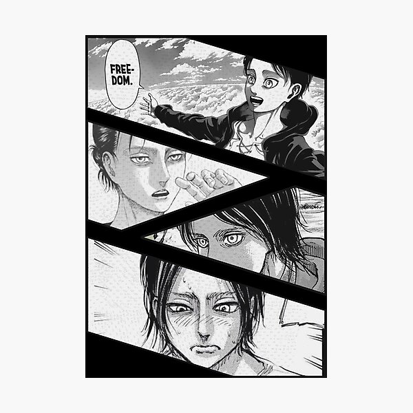 "Eren Yeager Attack on Titan Shingeki no Kyojin Manga Panel Design ...