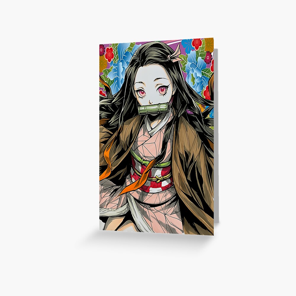 "Nezuko Kamado Demon Slayer" Greeting Card by DorothyMillerSN | Redbubble