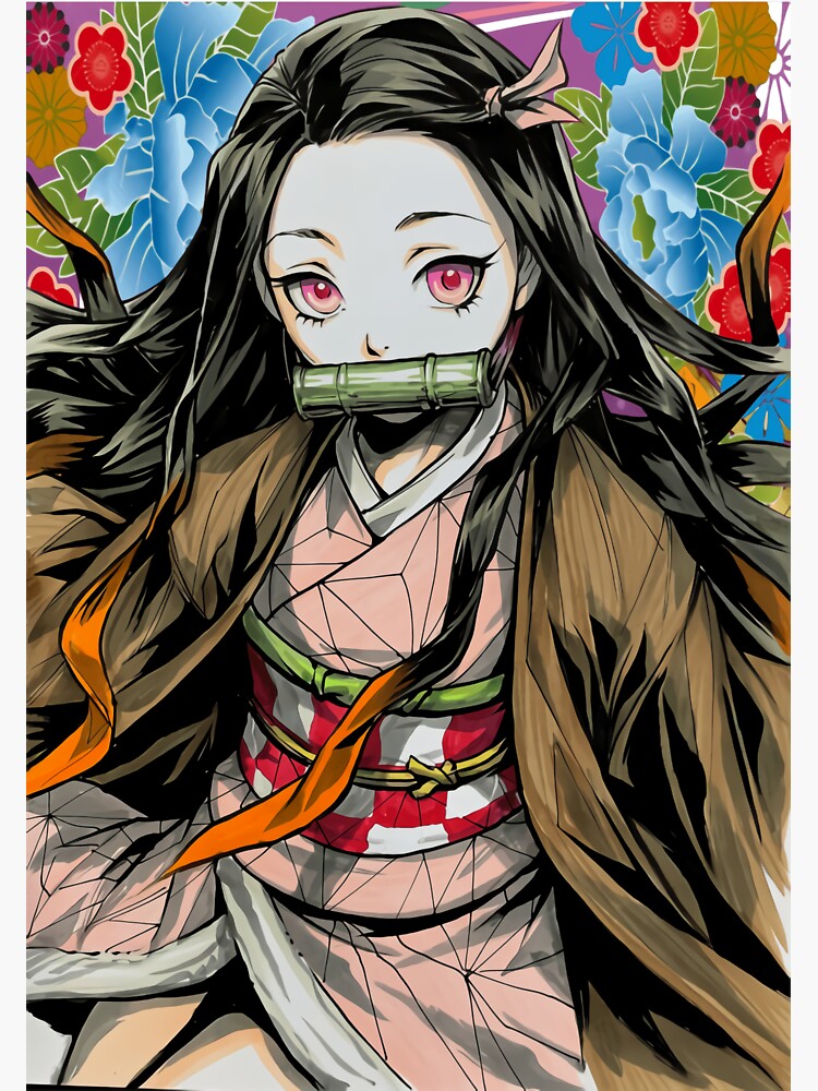 Pegatina «Nezuko Kamado Demon Slayer» de DorothyMillerSN | Redbubble