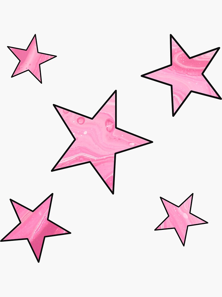 "Pink Swirl Stars Sticker" Sticker for Sale by nastysalad | Redbubble