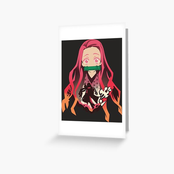 "Nezuko Kamado Demon Slayer" Greeting Card by DorothyMillerSN | Redbubble