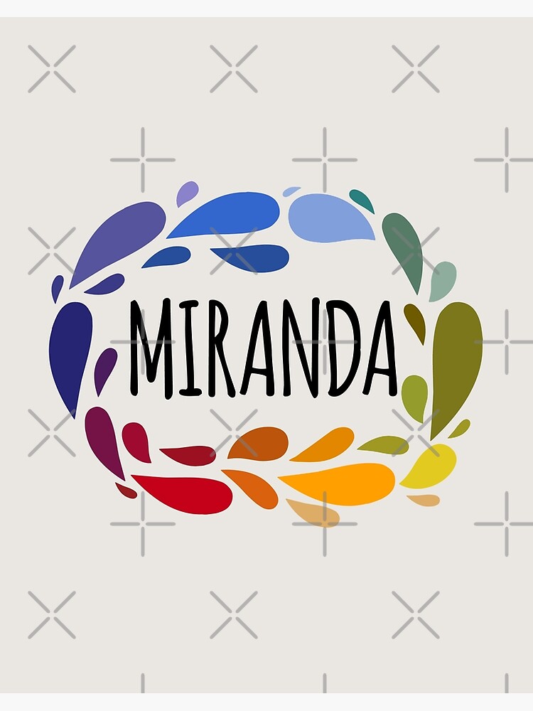 "Miranda Name Cute Colorful Gift Named Miranda" Art Board Print for ...