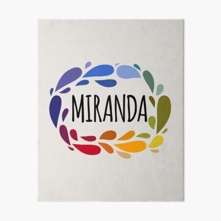 "Miranda Name Cute Colorful Gift Named Miranda" Art Board Print for ...