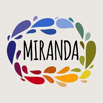 "Miranda Name Cute Colorful Gift Named Miranda" Art Board Print for ...