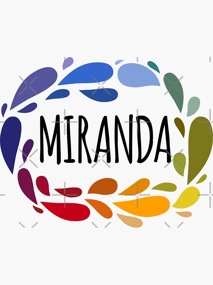 "Miranda Name Cute Colorful Gift Named Miranda" Sticker by kindxinn ...