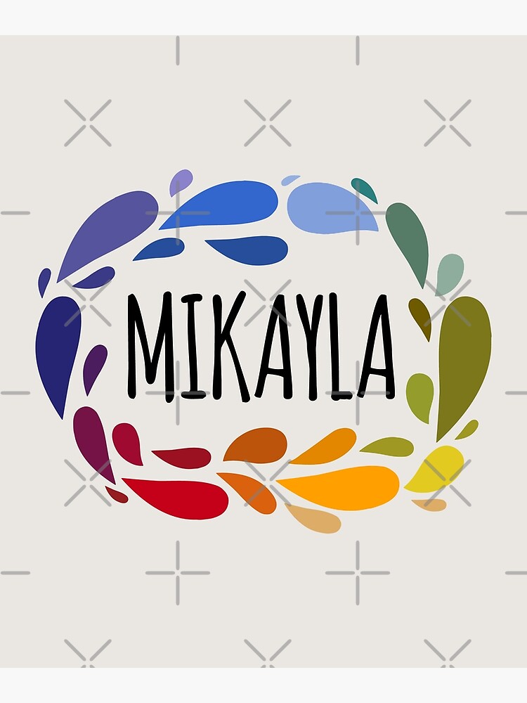 "Mikayla Name Cute Colorful Gift Named Mikayla" Poster for Sale by ...