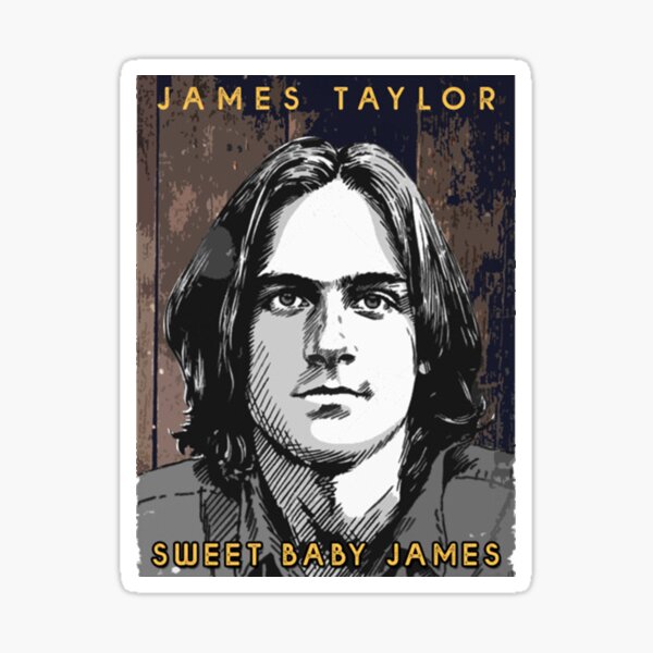 "James Taylor" Sticker for Sale by MayaTrox | Redbubble
