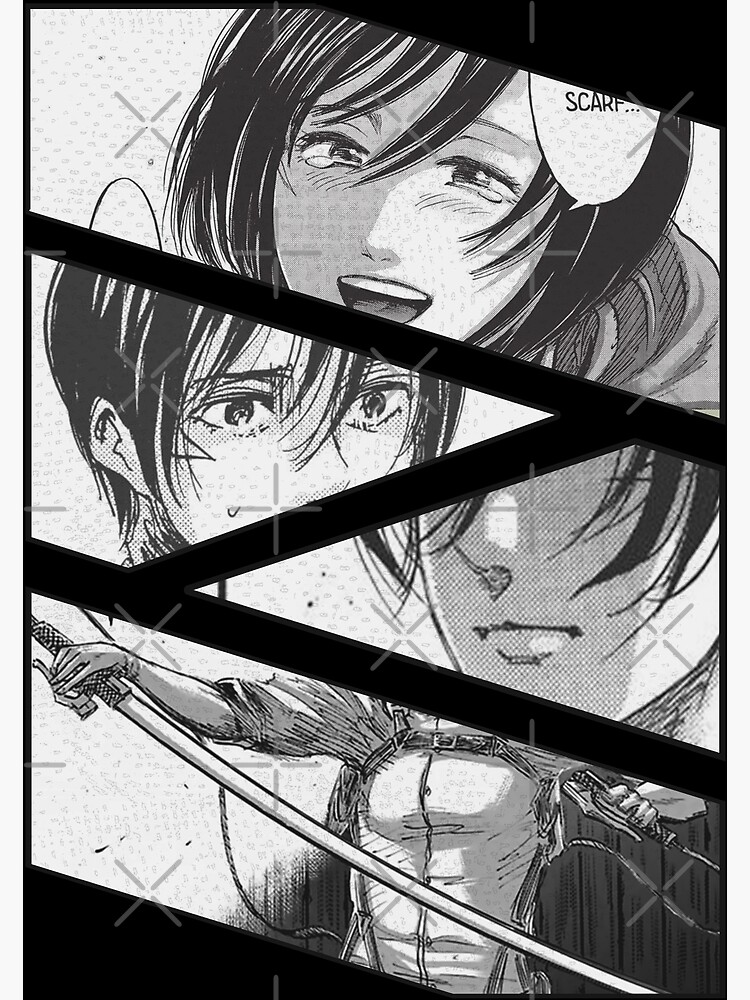 "Mikasa Ackerman Attack on Titan Shingeki no Kyojin Manga Panel Design ...