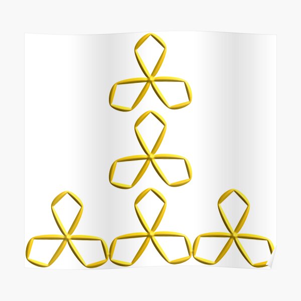"Gold Triangle Ribbons" Poster for Sale by FuriusArt | Redbubble