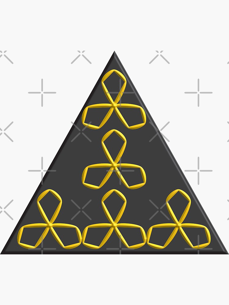 "Gold Triangle Ribbons" Sticker for Sale by FuriusArt | Redbubble