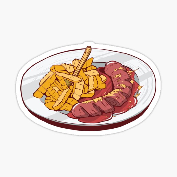 "Currywurst" Sticker by rogerlemon | Redbubble