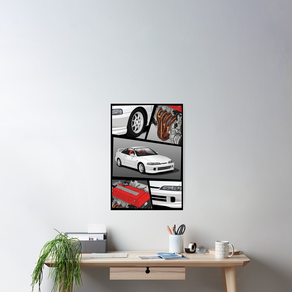 "Integra DC2 X B series Engine " Poster for Sale by ArtyMotive | Redbubble