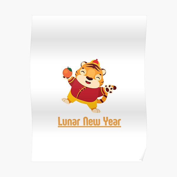 "lunar new year " Poster for Sale by urbanursidae | Redbubble
