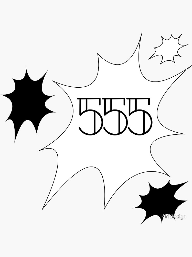"555 Aesthetic Angel number " Sticker by RiriDesign | Redbubble