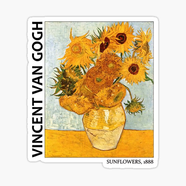 "Sunflowers (Vincent Van Gogh)" Sticker for Sale by ClaudiaWolfe ...