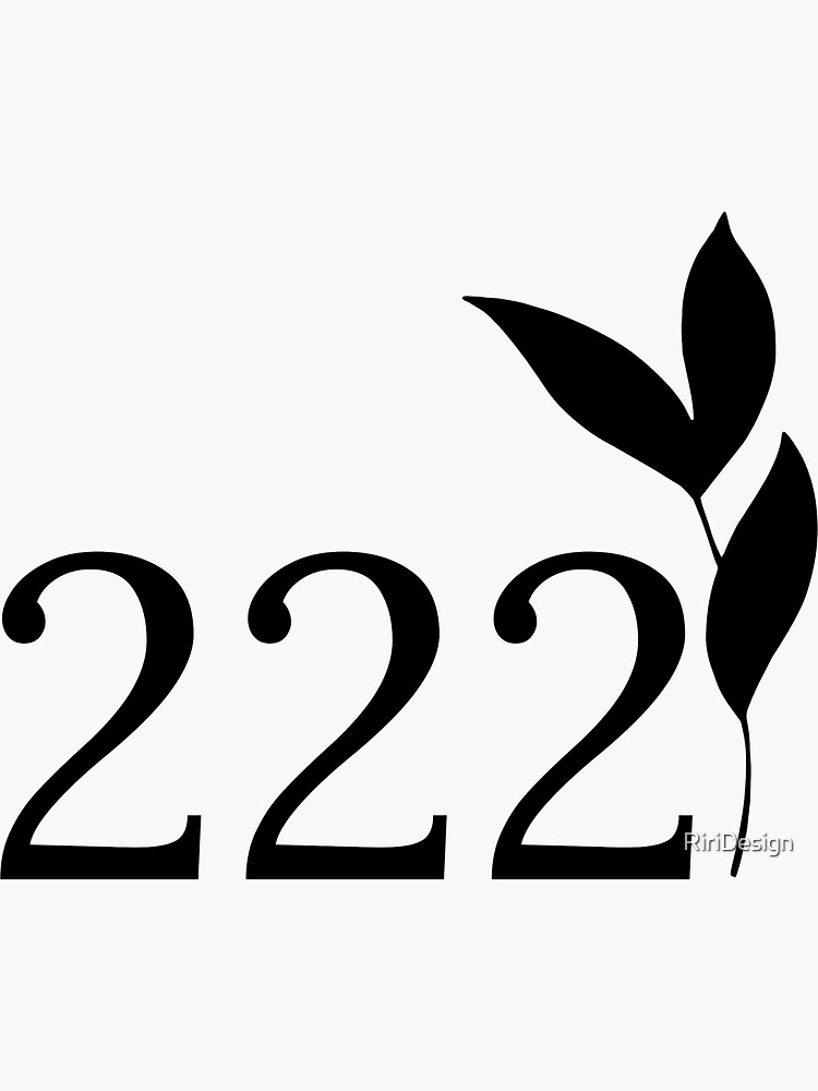 "222 Aesthetic Angel number " Sticker by RiriDesign | Redbubble