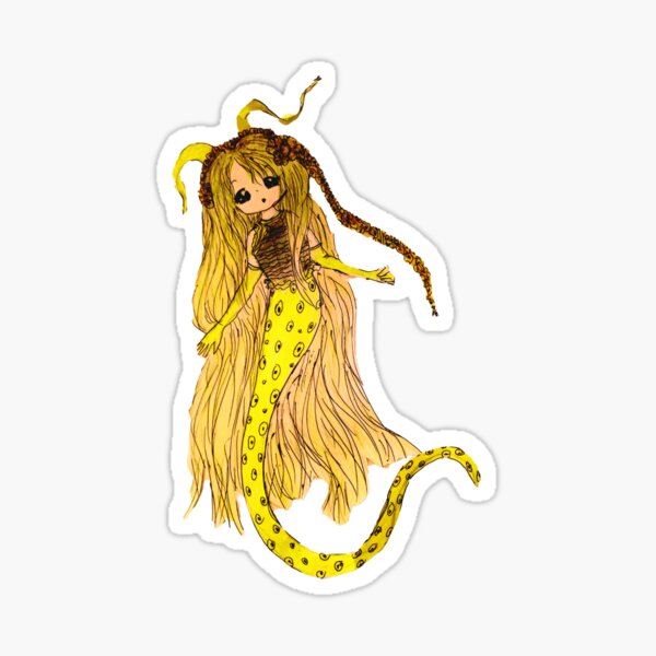 "girl snake hand drawing" Sticker for Sale by ALMansour | Redbubble