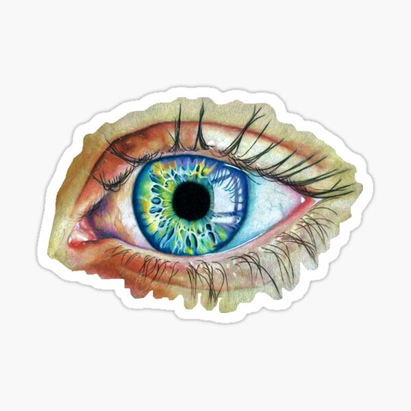 "colored eye" Sticker for Sale by CharisCreations | Redbubble