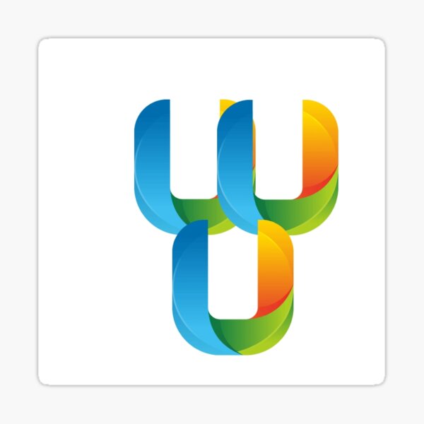 "triple u amazing design " Sticker for Sale by joyo9954 | Redbubble