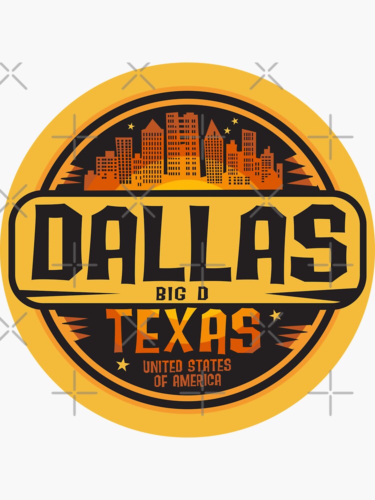 "Dallas, Texas" Sticker by studio838 | Redbubble
