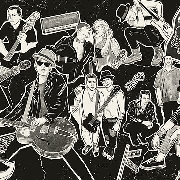 "RANCID Collage Illustration Tim Armstrong Punk" Sticker for Sale by ...