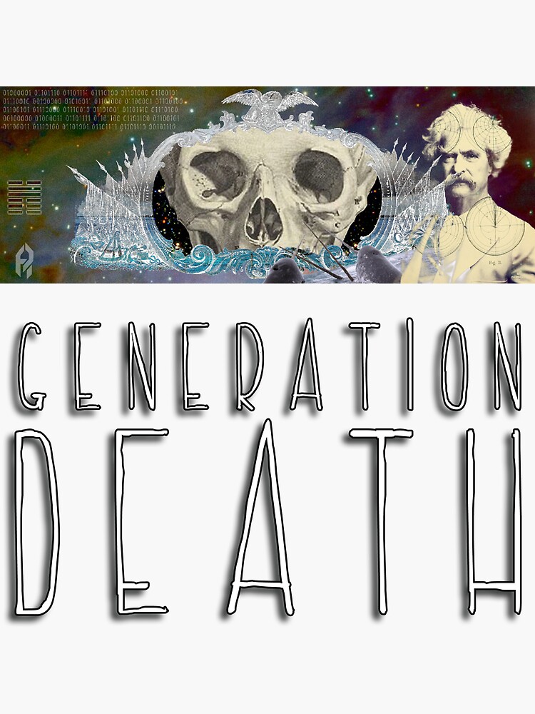 "Generation Death." Sticker for Sale by shadeprint | Redbubble