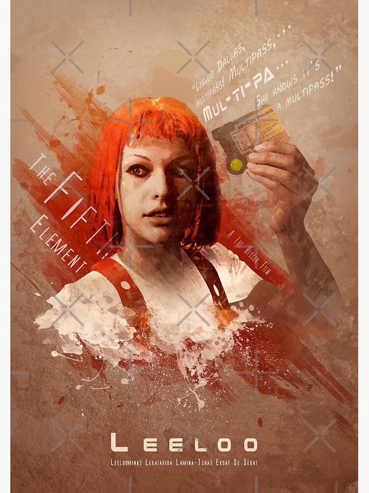"Leeloo Dallas, Multipass!" Poster for Sale by DigitalTheory | Redbubble