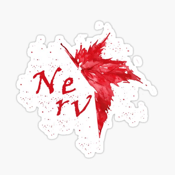 "Nerv Logo Simple" Sticker for Sale by ayoSHOOP | Redbubble